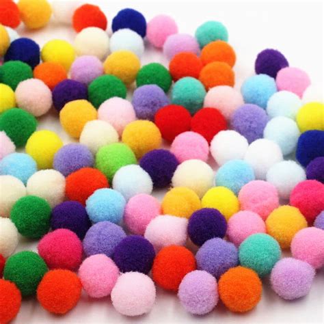 مختلط لينة على شكل دائري Pompom كرات رقيق لينة Pompom أفخم بوم بوم الكرة الاطفال Diy بها بنفسك
