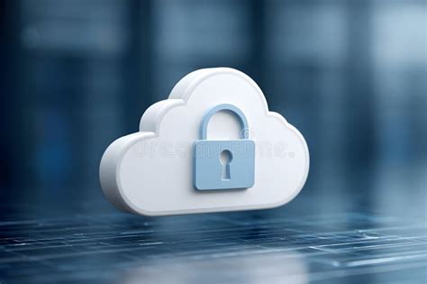 Secure Cloud Storage Concept Featuring A Locked Cloud Symbol Representing Data Protection In A