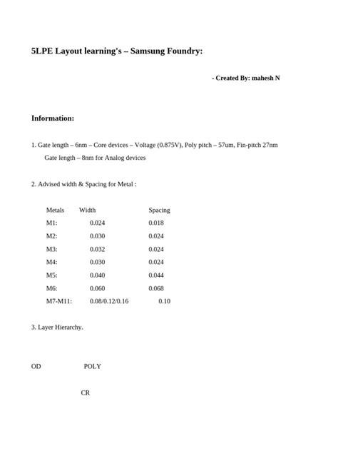 5nm Layout Learnings Pdf Electrical Components Manufactured Goods