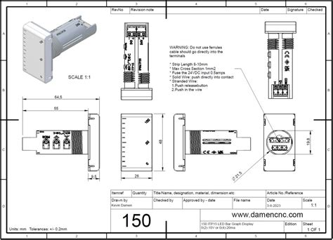 Itp15 Led Bar Graph Display 02 10v Or 04 20ma Damencnc Bv