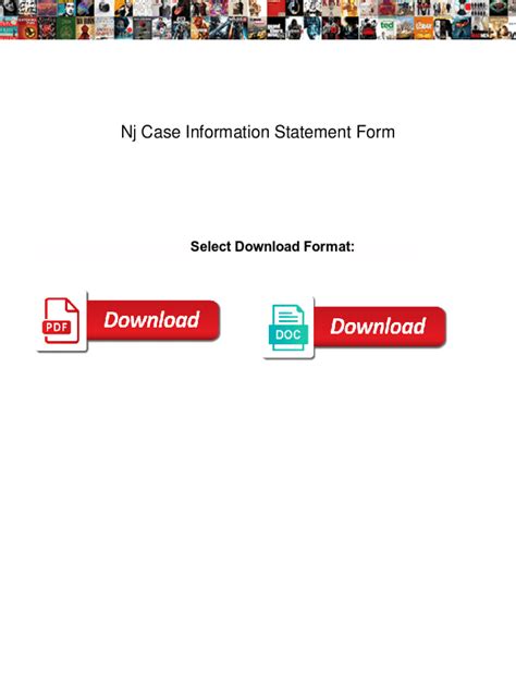 Fillable Online Nj Case Information Statement Form Nj Case Information