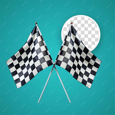 Premium Psd Racing Black And White Checkered Flag Waving Different