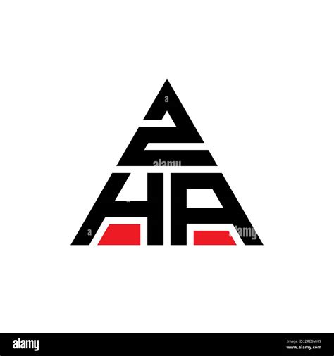 ZHA Triangle Letter Logo Design With Triangle Shape ZHA Triangle Logo Design Monogram ZHA