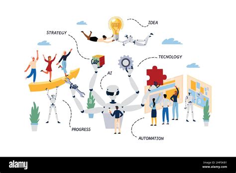 Business Concept Of Robotic Process Automation RPA Stock Vector Image Art Alamy