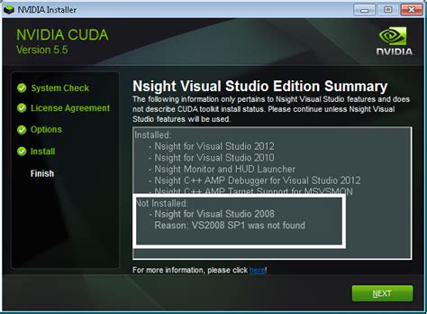 Install Nsight Visual Studio Edition