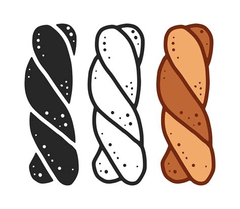 Set Of Twisted Bread Cartoon Doodle Illustration 49315585 Vector Art At Vecteezy