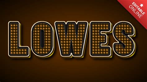 Lowes | Retro Marquee Light Bulb | Text Effect Generator