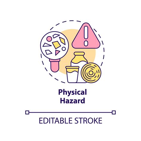 Physical Hazard Concept Icon Involving Objects In Products Food