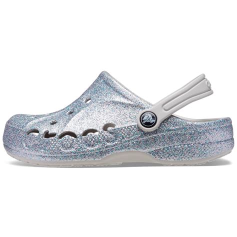 Sandália Crocs Baya Glitter Clog Juvenil Silver