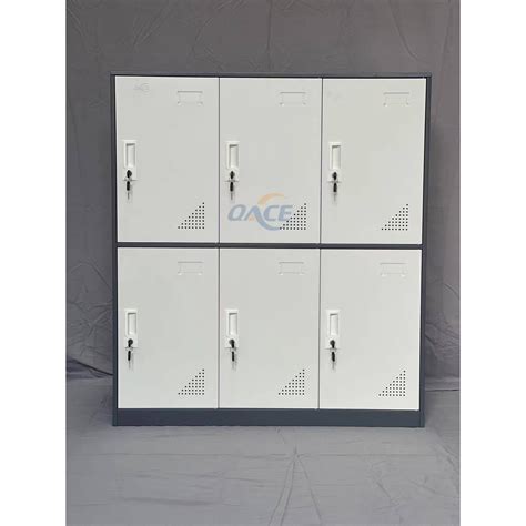 6 Doors Steel Locker Small Steel Locker Not Assembled 101 90 40cm