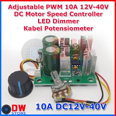 Jual Pwm Dc 10a 12v 40v Speed Motor Control Led Dimmer Controller Kabel Shopee Indonesia