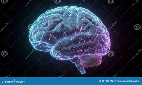 Human Brain Neural Network a Stunning 3D of a Human Brain Depicted As a ...