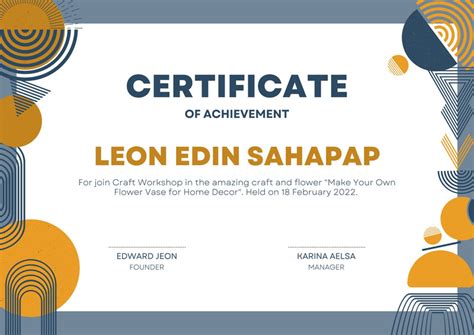 Page 14 Free Printable Customizable Workshop Certificate Templates
