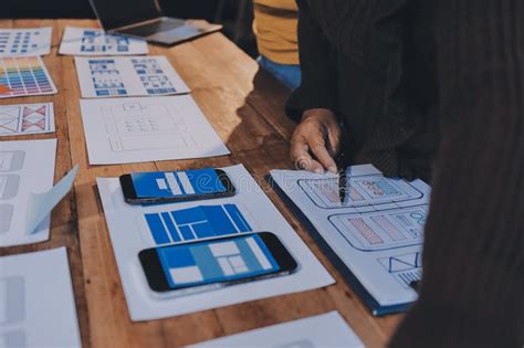 ux ui and programming development technology stock image image of