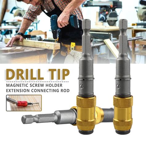 14 육각 자석 나사 드릴 팁 드릴 나사 도구 빠른 변경 잠금 비트 홀더 가이드 드릴 비트 스크루 드라이버 피벗공구 부품 Aliexpress