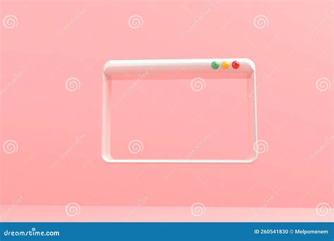 Internet Browser Web Window Display 3d Render Stock Illustration