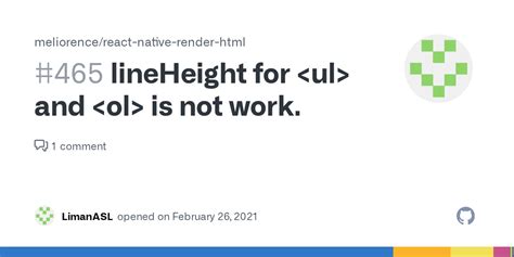 Lineheight For And Is Not Work · Issue 465 · Meliorencereact Native Render Html · Github