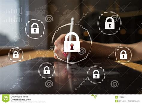 Cyber Security Data Protection Information Safety And Encryption Internet Technology And