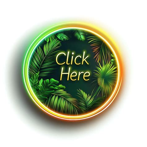 Jungle Tropical Amazon Themed Inside A Rounded Rectangle Wit Website Button Design Game Asset