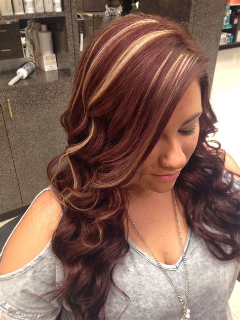 Red Violet Hair With Highlights I Love It Fallwinter Hair Violet