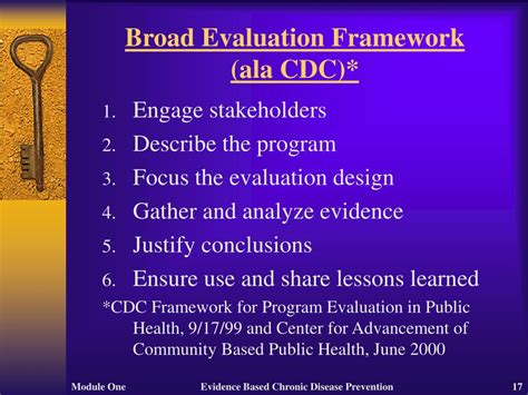 PPT - Evidence Based Chronic Disease Prevention Module 8: Evaluating The Program Or Policy ...