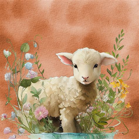 lamm aquarell illustration kostenloses stock bild public domain pictures