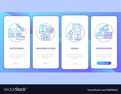 Online Library Catalogue Onboarding Mobile App Vector Image