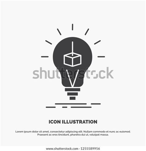 3d Cube Idea Bulb Printing Box Stock Vector Royalty Free 1255589956 Shutterstock