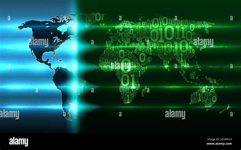 world map with evolving digital global technologies of the future map