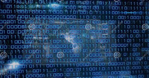 Image Of Binary Coding Over Screens With Data Processing Against Light