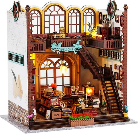 Diy Book Nook Kit 3d Wooden Puzzle Bookend Kit With Led Light Creative