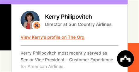 Kerry Philipovitch Director At Sun Country Airlines The Org