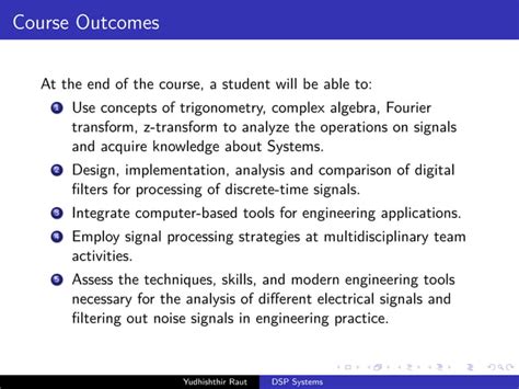 dsp syllabus pdf
