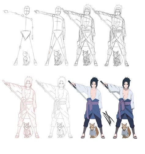 How To Draw Sasuke Shippuden Step By Step