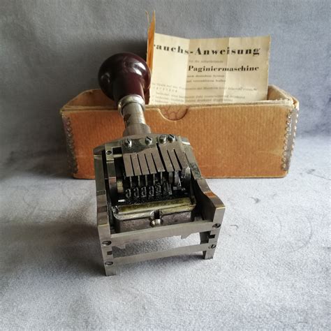 Vintage Numbering Date Stamp Numbering Machine Hand Stamp Ink Etsy