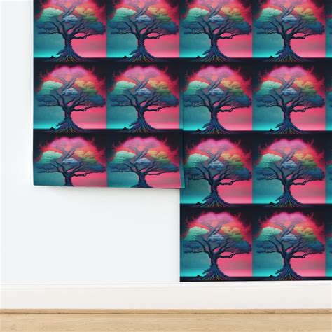 Tree Of Life Art Tree Of Life Wallpaper Spoonflower