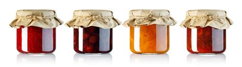 흰색으로 분리된 공예 종이로 덮인 작은 유리 항아리에 잼 세트 0명에 대한 스톡 사진 및 기타 이미지 0명 개체 그룹 공예 Istock