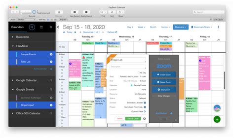 Dayback Filemaker Calendar Seedcode