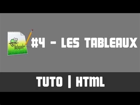 Comment construire un tableau en html La réponse est sur Admicile fr