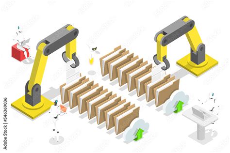 D Isometric Flat Conceptual Illustration Of Data Extraction With RPA Stock Illustration Adobe