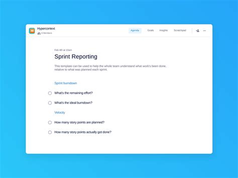 Sprint Reporting Template 4 Topics And Ideas Spinach