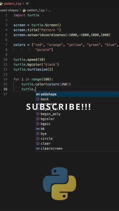 Asmr Progamming Unique Pattern No 1 Python Shorts Programming