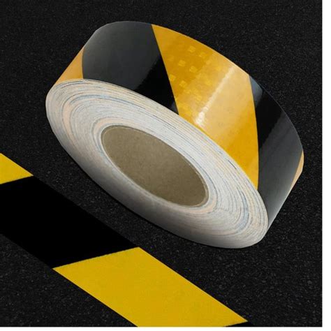 Winkrs Reflectie Tape Zwart Geel Veiligheidssticker Voor Verkeer En
