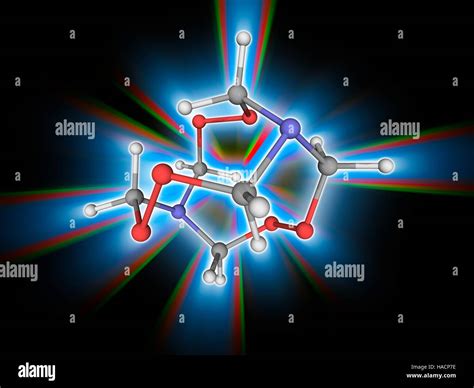 Hmtd Explosive Molecular Model Of The Explosive Hexamethylene