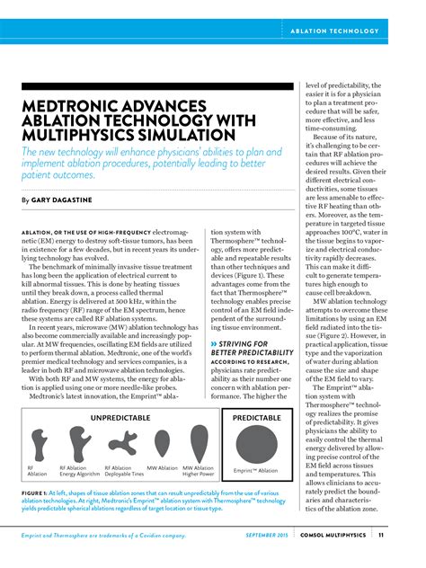 Medtronic Advances Ablation Technology With Multiphysics S