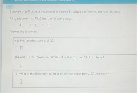 Solved Suppose That R X ﻿is A Polynomial Of Degree 11