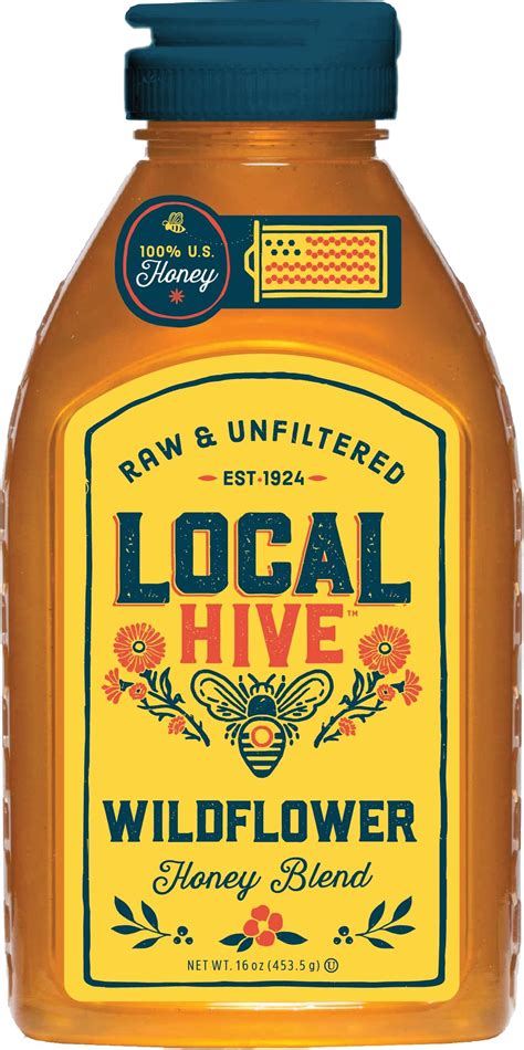 Local Hive Wildflower Raw Unfiltered Honey 16oz 100