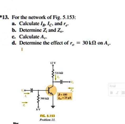 Solved For The Network Of Fig 5 153 A Calculate I Ic And R B