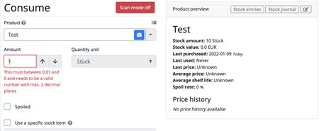 Problem Consuming Stock Items Rgrocy
