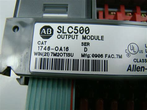 Allen Bradley Slc 500 Output Module 1746 Oa16 Joseph Fazzio Incorporated
